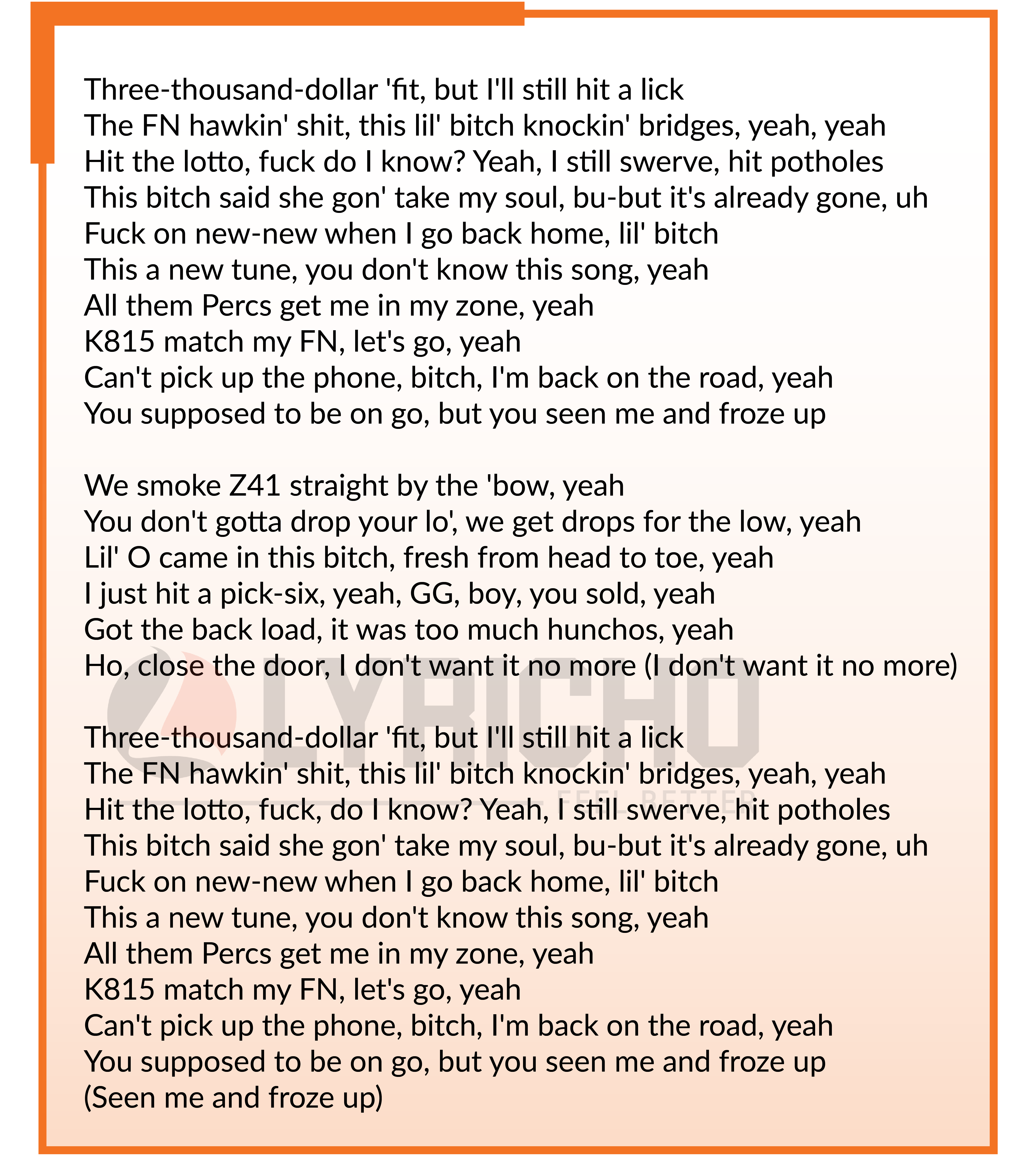 New Tune - OsamaSon Song Lyrics | New Tune English Lyrics