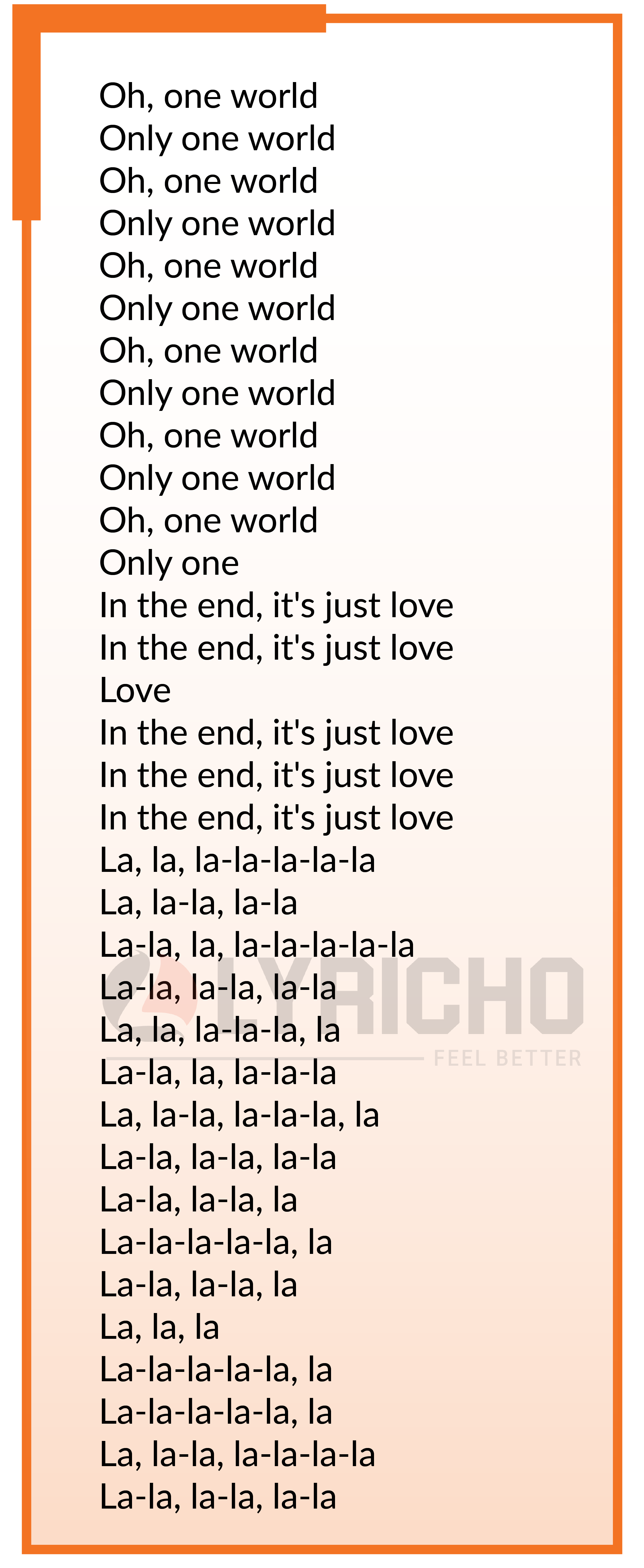 One world - Coldplay Song Lyrics | One world English Lyrics