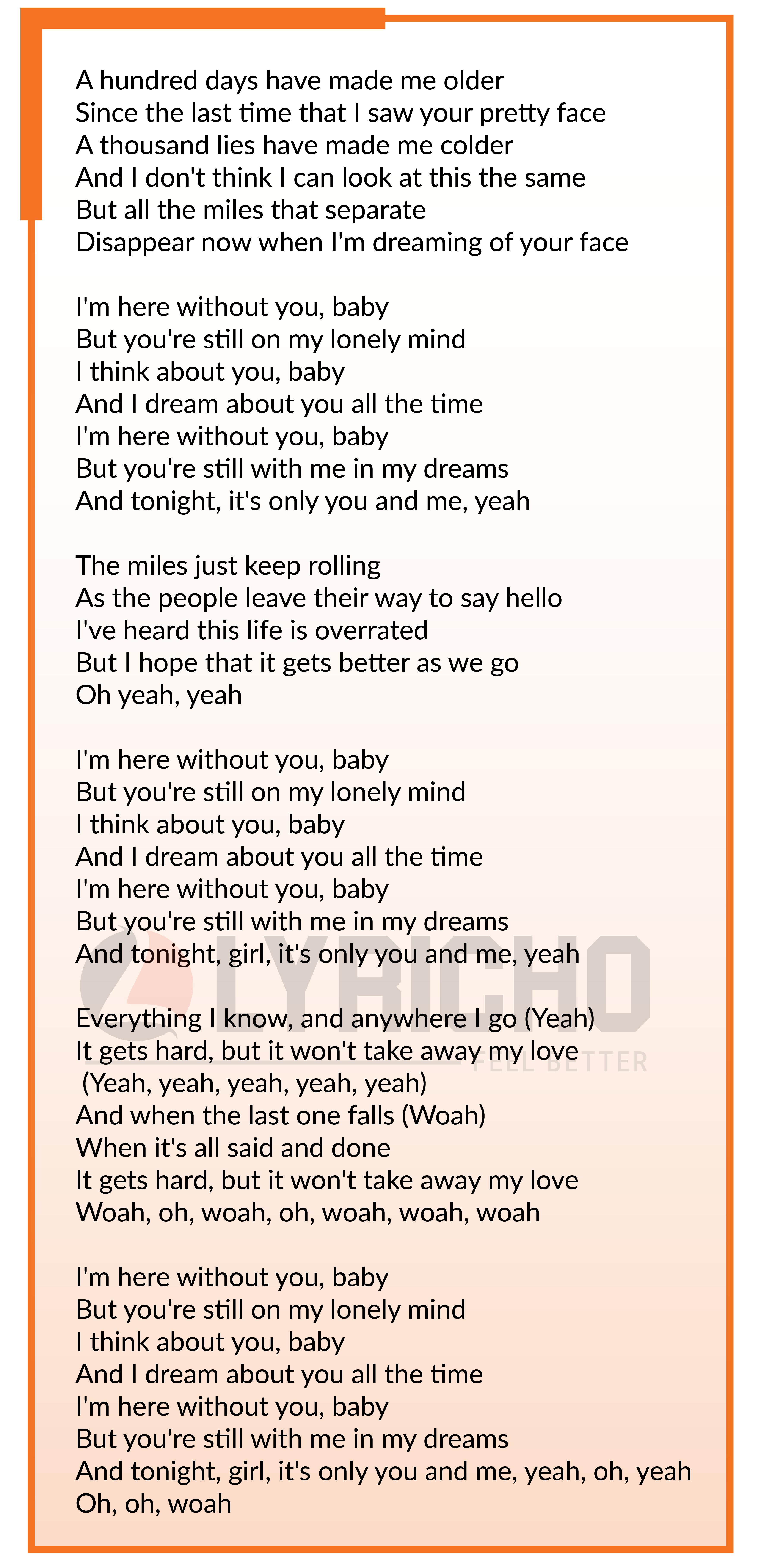 Here Without You - 3 Doors Down Song Lyrics | Here Without You English ...