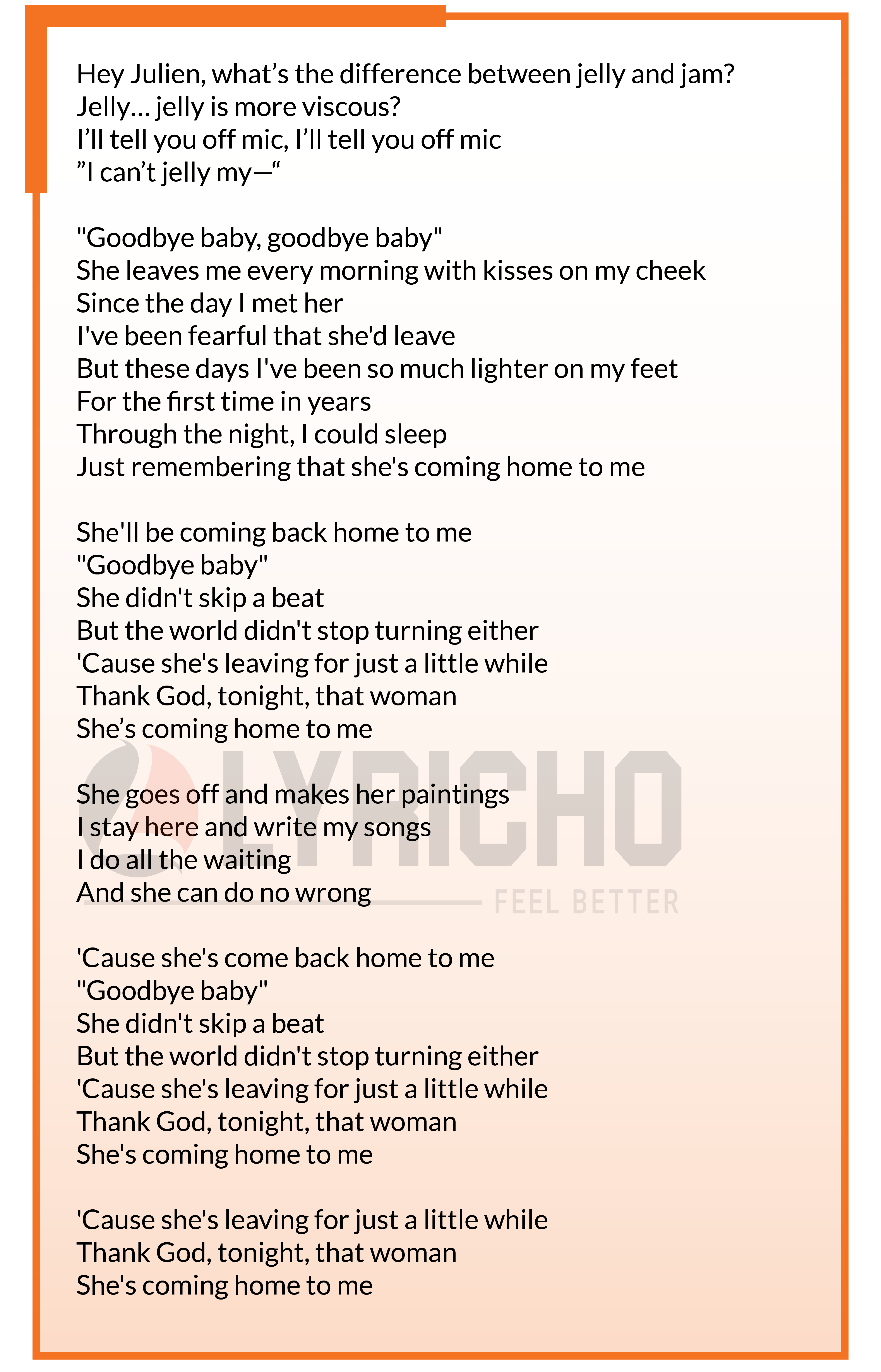 Goodbye Baby - Julien Baker & Torres Song Lyrics | Goodbye Baby English ...